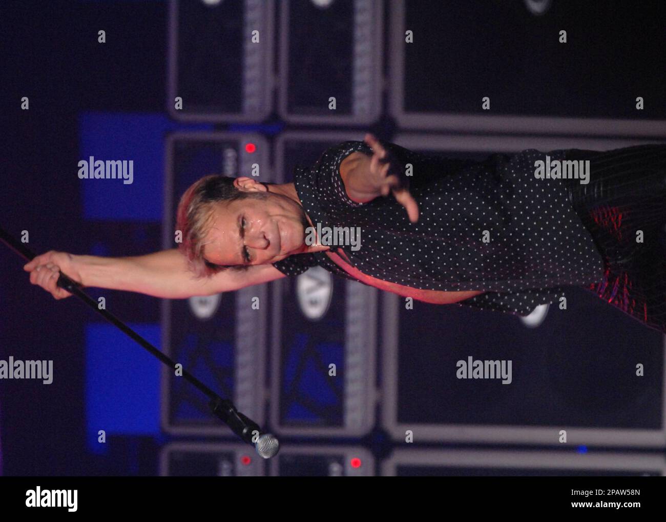 Singer David Lee Roth of the music group Van Halen performs at Madison ...