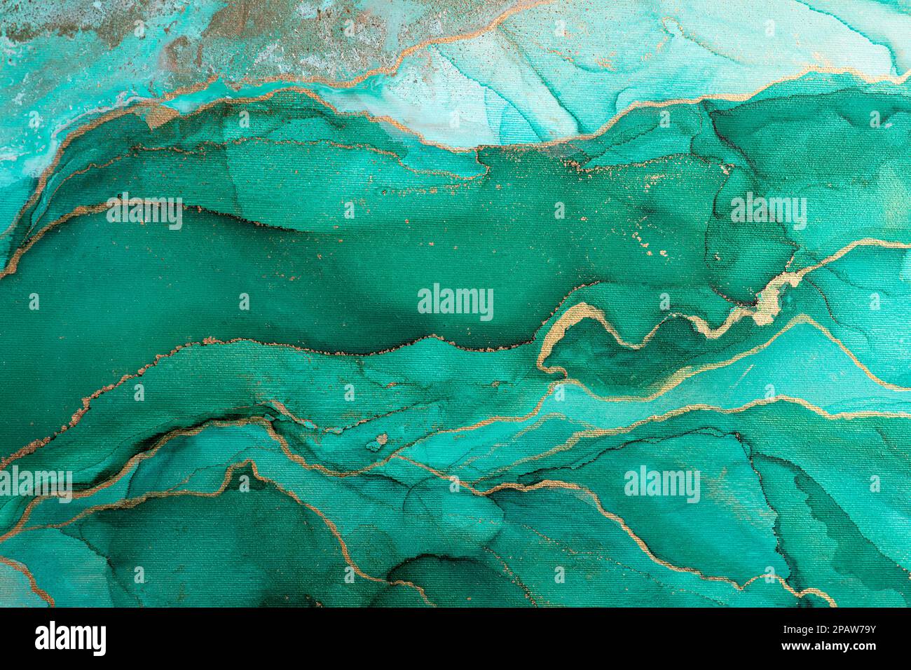 Jade green, abstract background of marble liquid ink art painting on ...