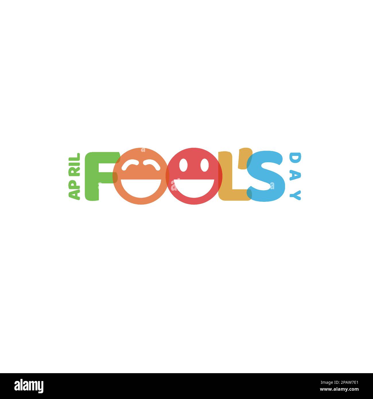 Illustration of April fool's day, first April vector. Lettering Design ...