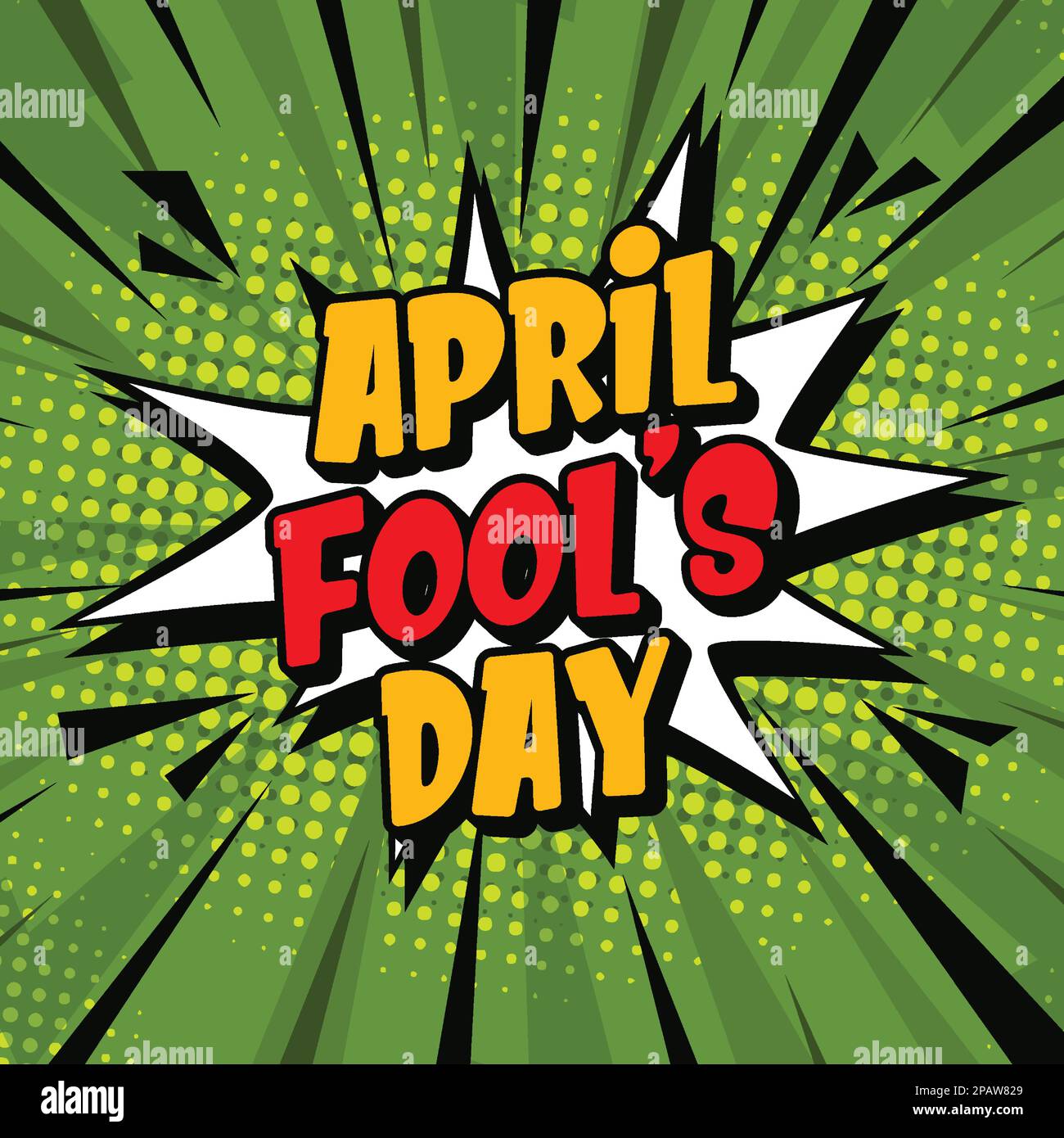 April Fool's Day. Design for banner, greeting card and poster. Hand ...