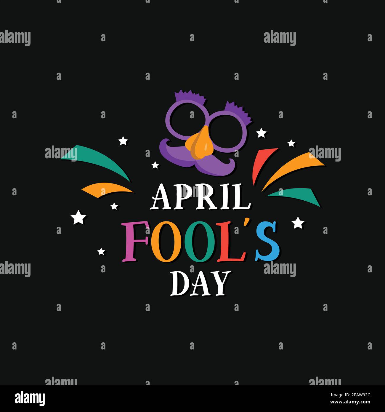 April fool's day. April 01. Silly face emoticon with tongue sticking ...