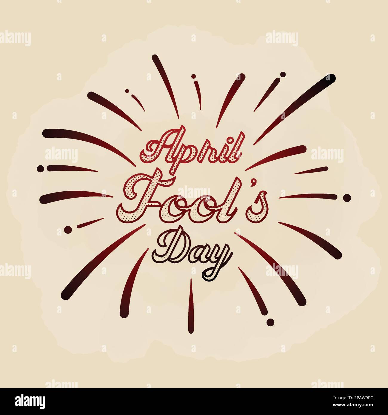 April fool's day calligraphic handwriting lettering. greeting card for ...