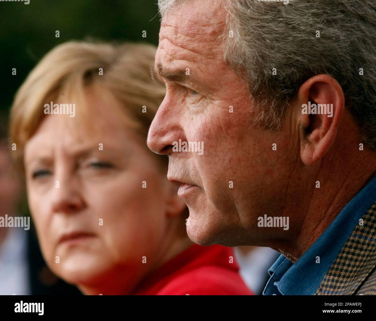 President Bush and German Chancellor Angela Merkel hold a joint press ...