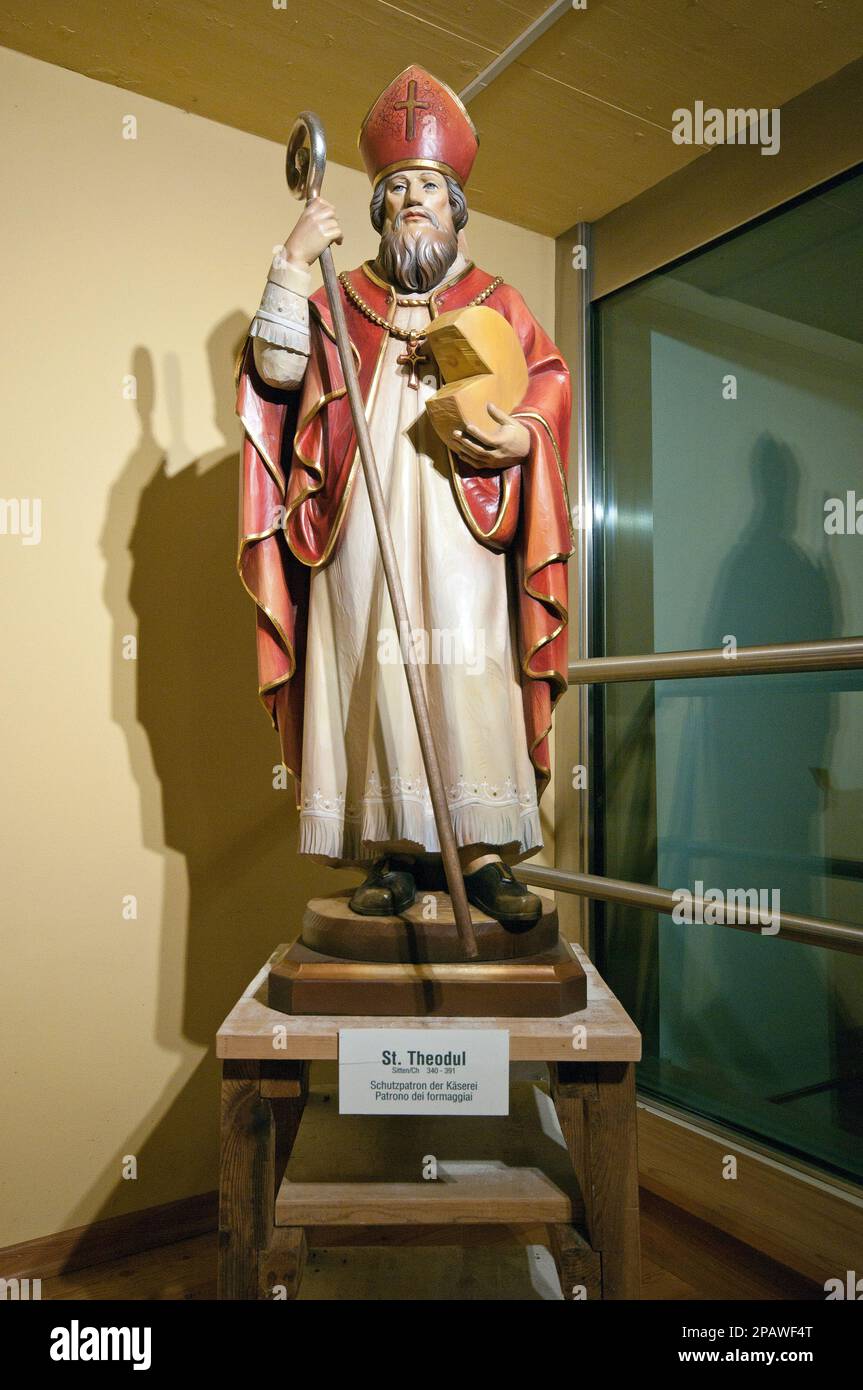 Statue of St. Theodul (patron saint of cheesemakers), Museum of Tre ...