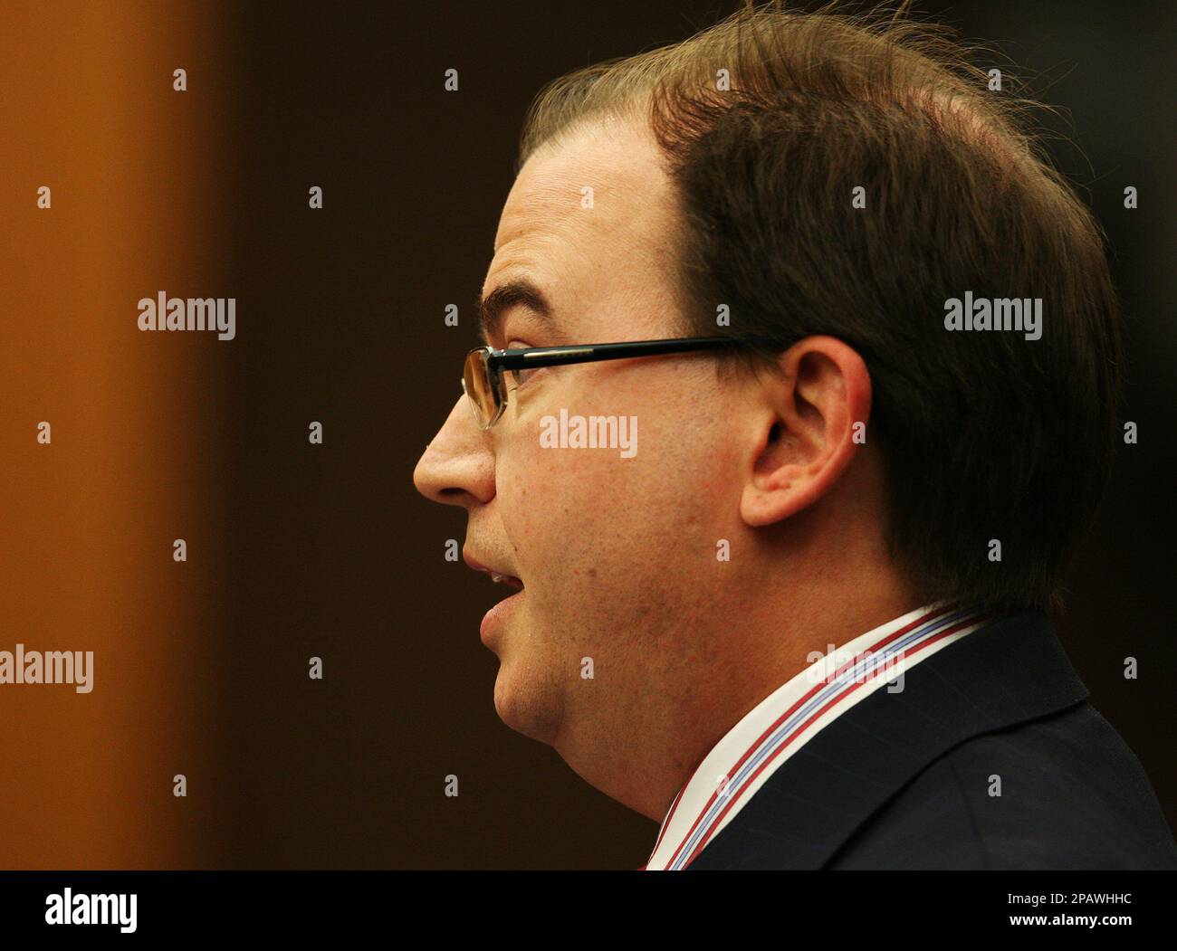 Assistant District Attorney Christopher Quinn exchanges words with ...