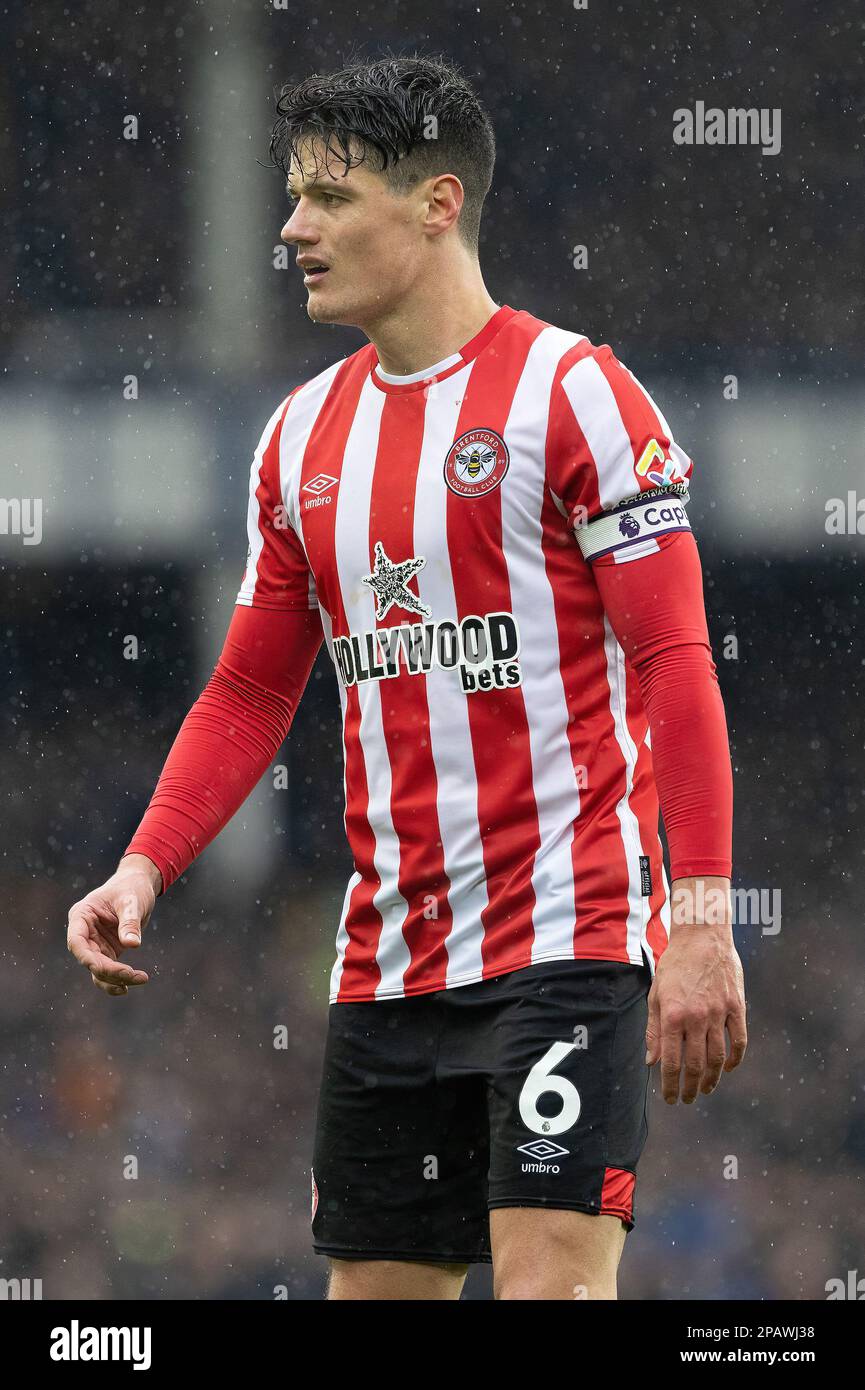 Christian Norgaard #6 of Brentford during the Premier League match ...