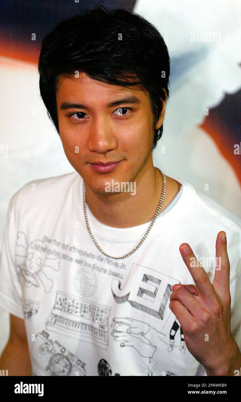 Taiwanese famous singer Wang Lee Hom poses during a press conference in ...