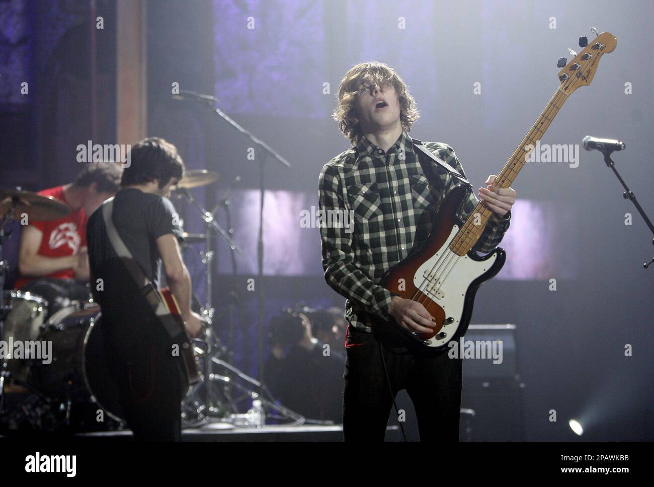 Lead singer/bassist Dave Monks and Tokyo Police Club perform during the ...