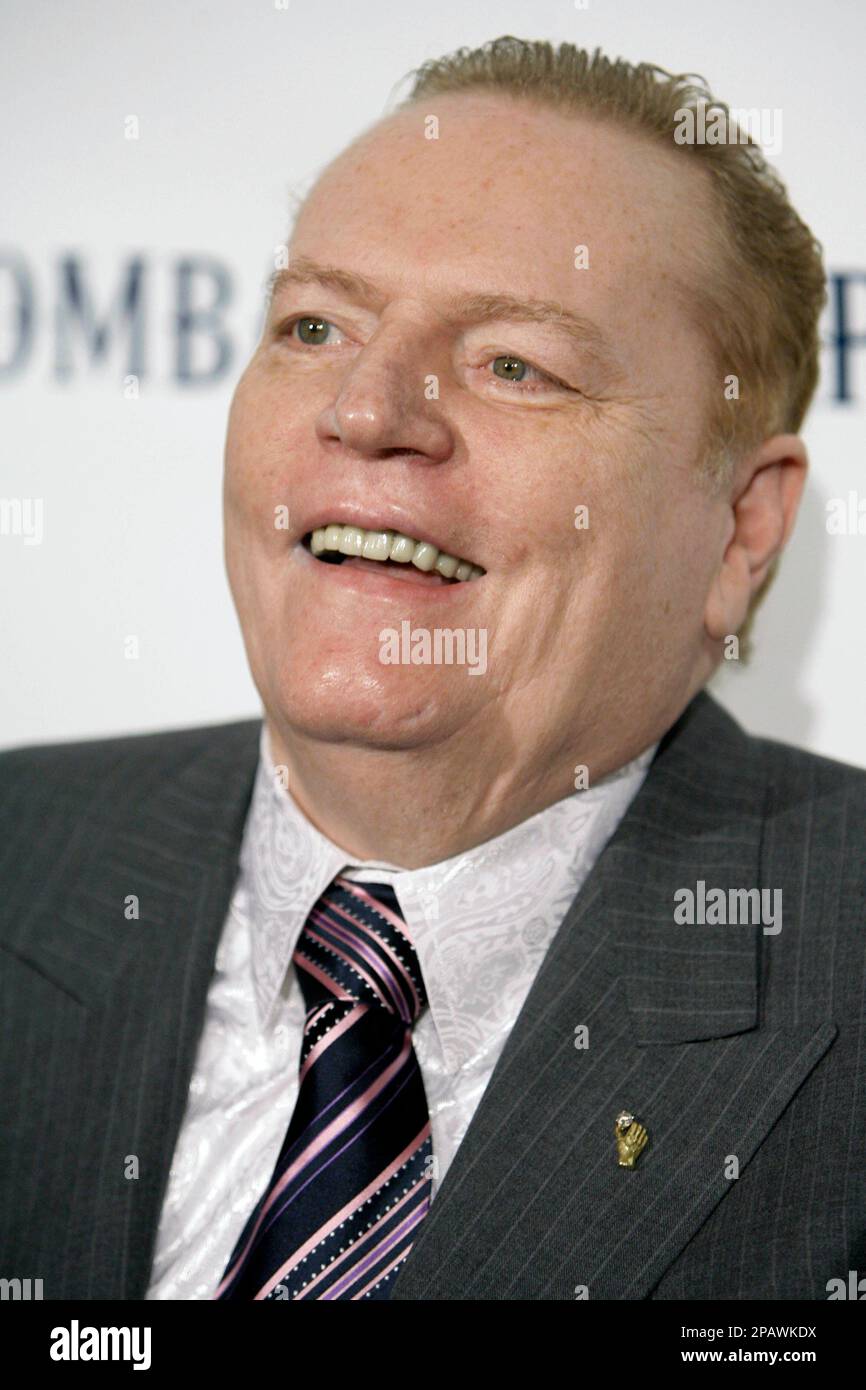 Hustler magazine founder Larry Flynt poses for photographers on the red ...