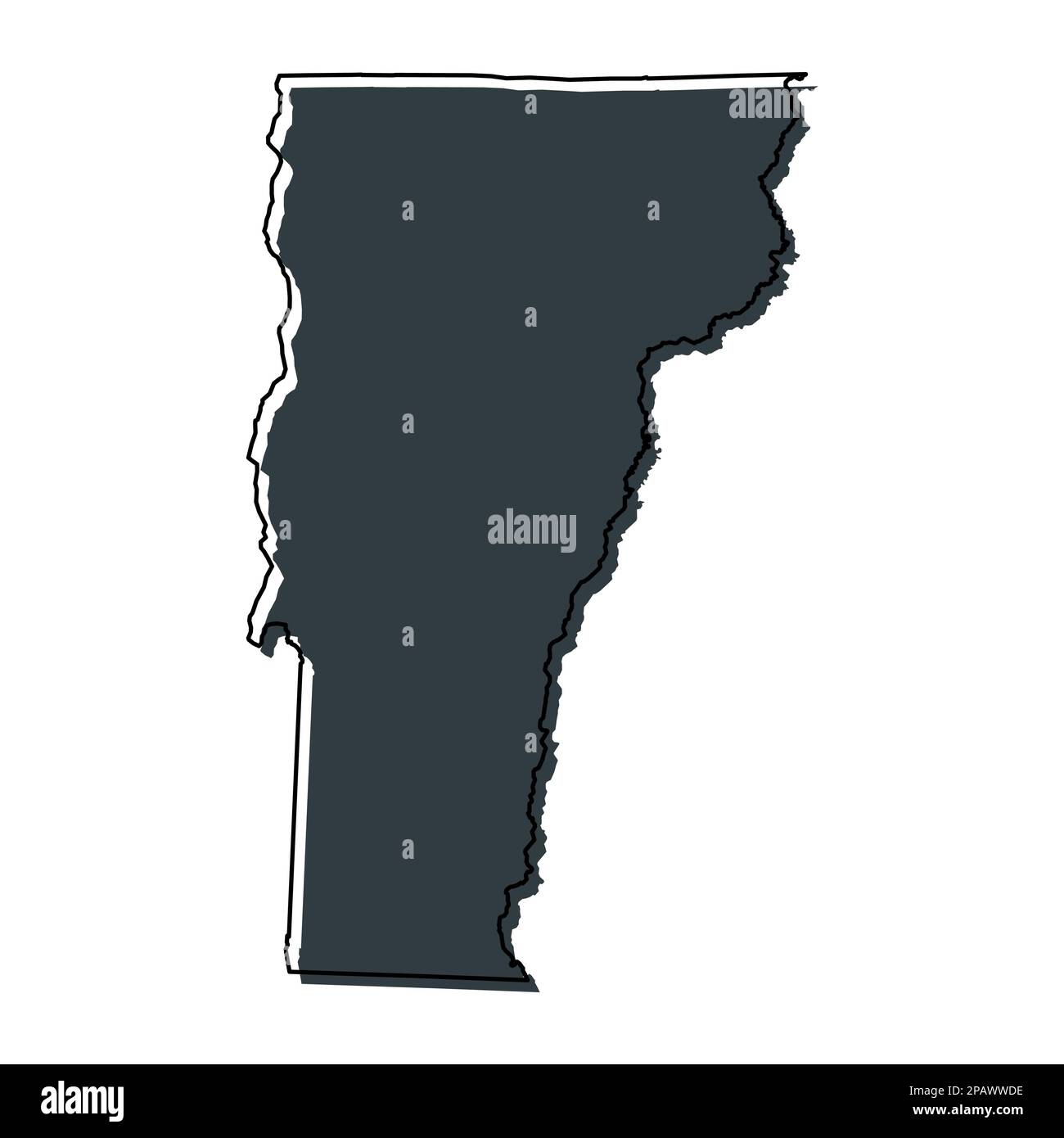 Vermont map shape, united states of america. Flat concept icon symbol ...
