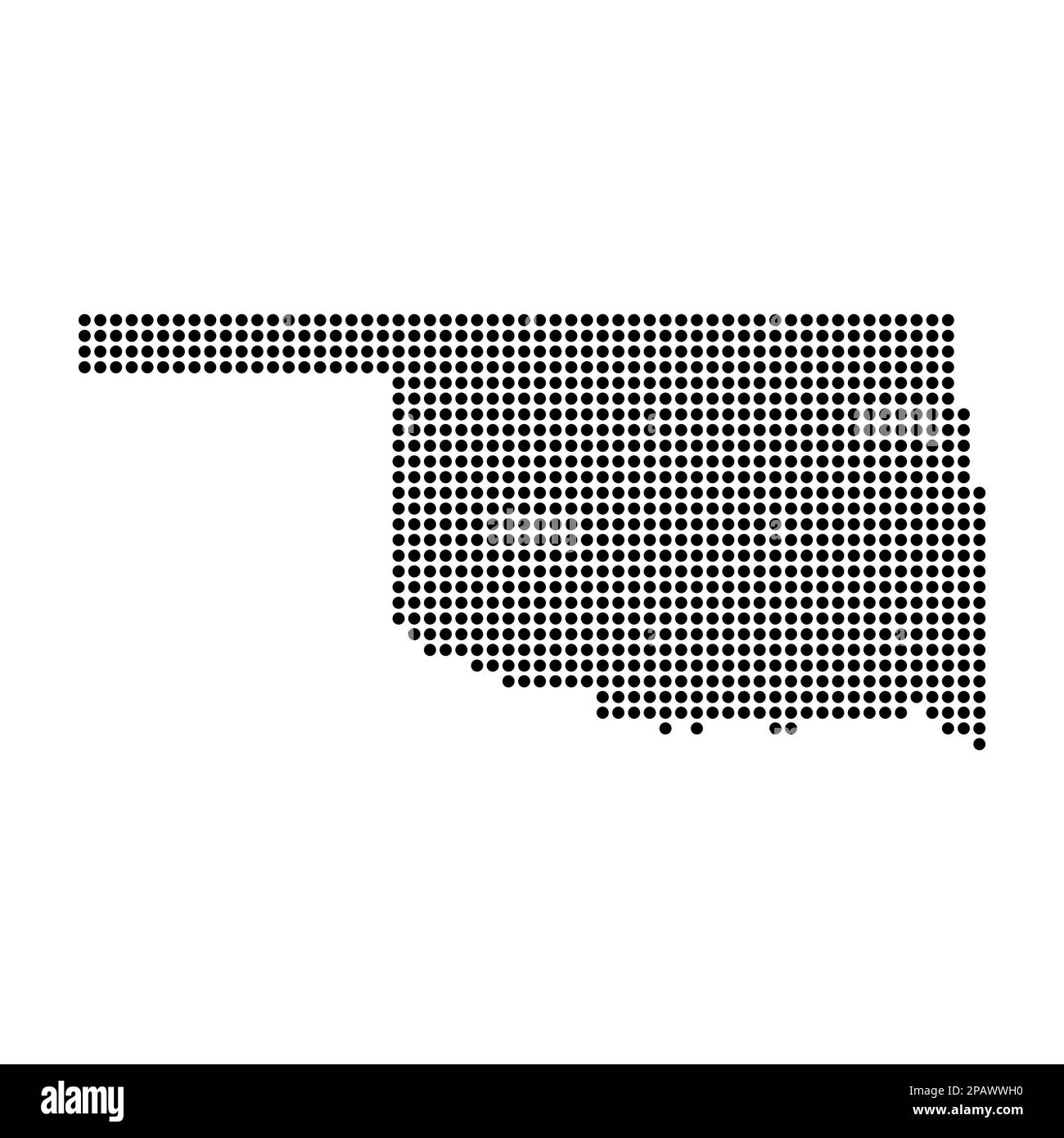Oklahoma map shape, united states of america. Flat concept icon symbol ...