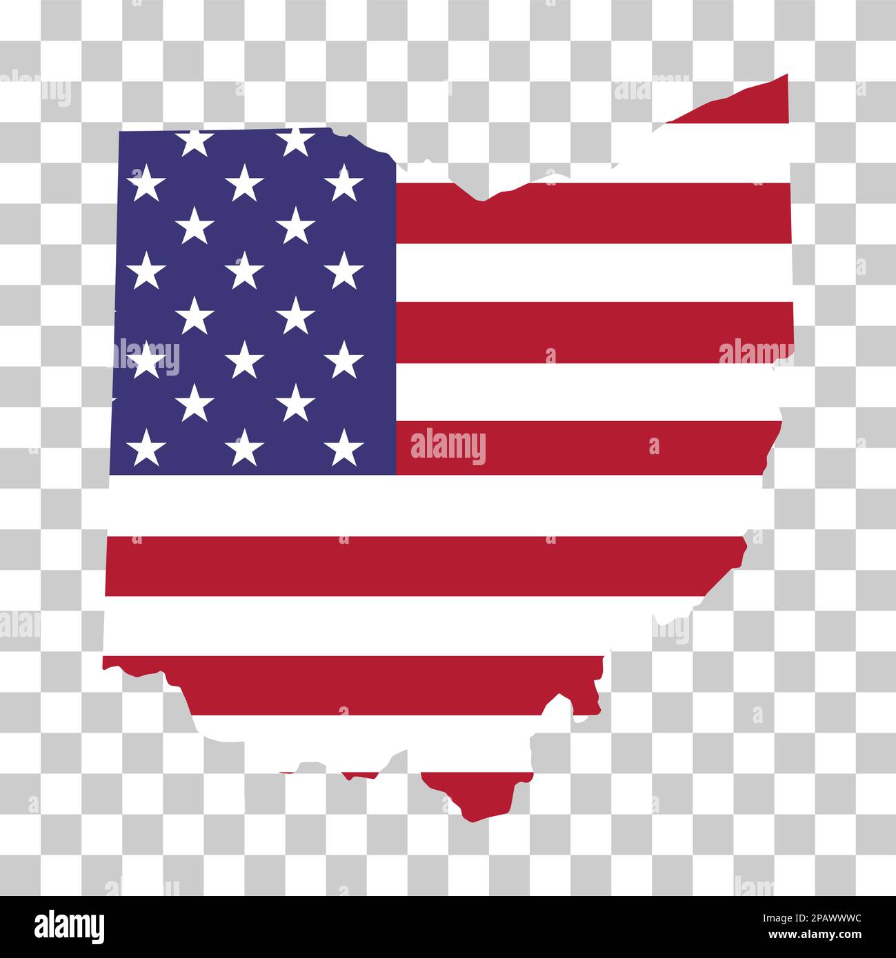 Ohio map shape, united states of america. Flat concept icon symbol ...
