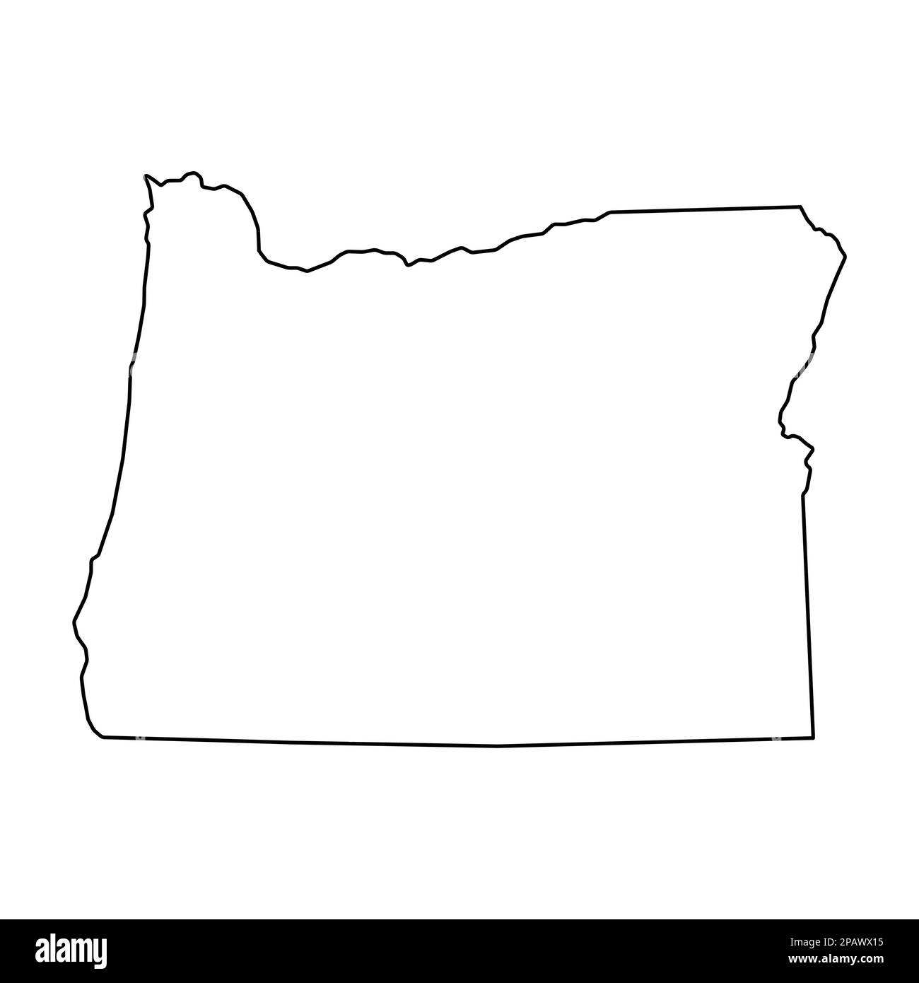 Oregon map shape, united states of america. Flat concept icon symbol ...