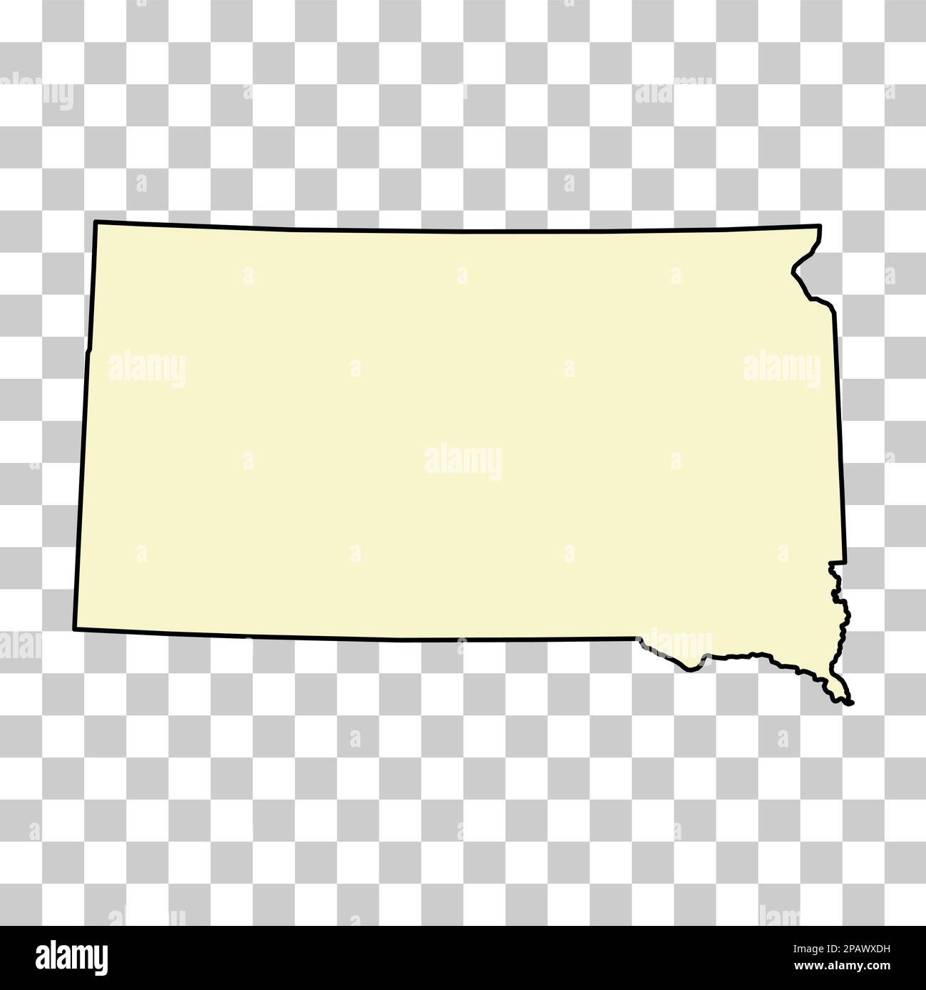South Dakota map shape, united states of america. Flat concept icon ...