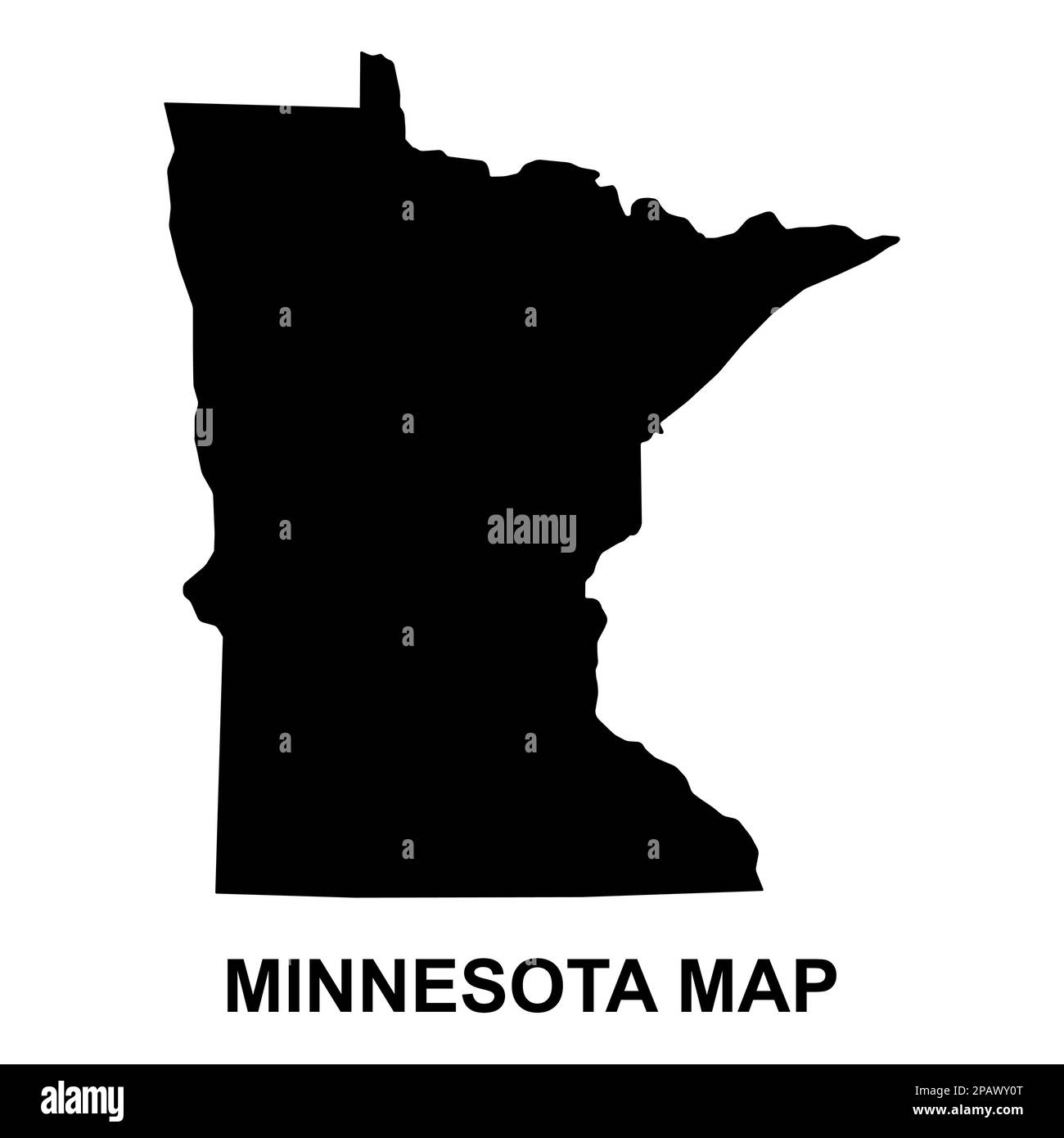 Minnesota map shape, united states of america. Flat concept icon symbol ...