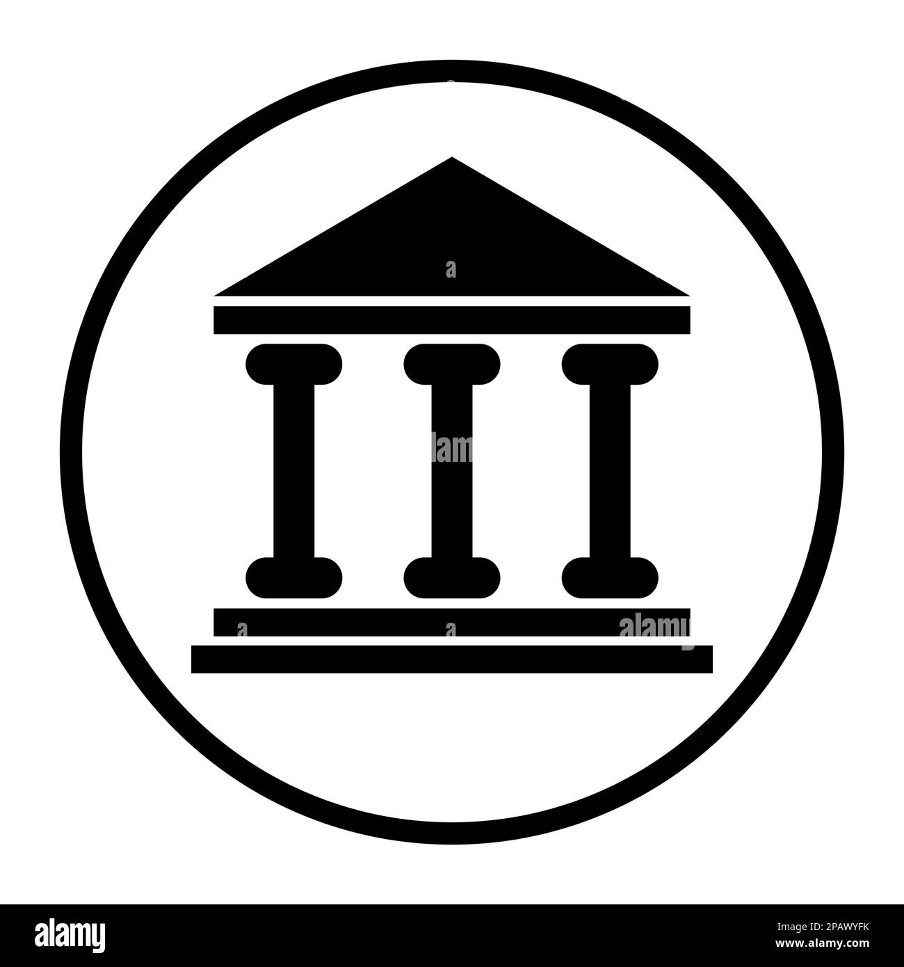 Building university architecture icon, museum roman symbol, flat design ...