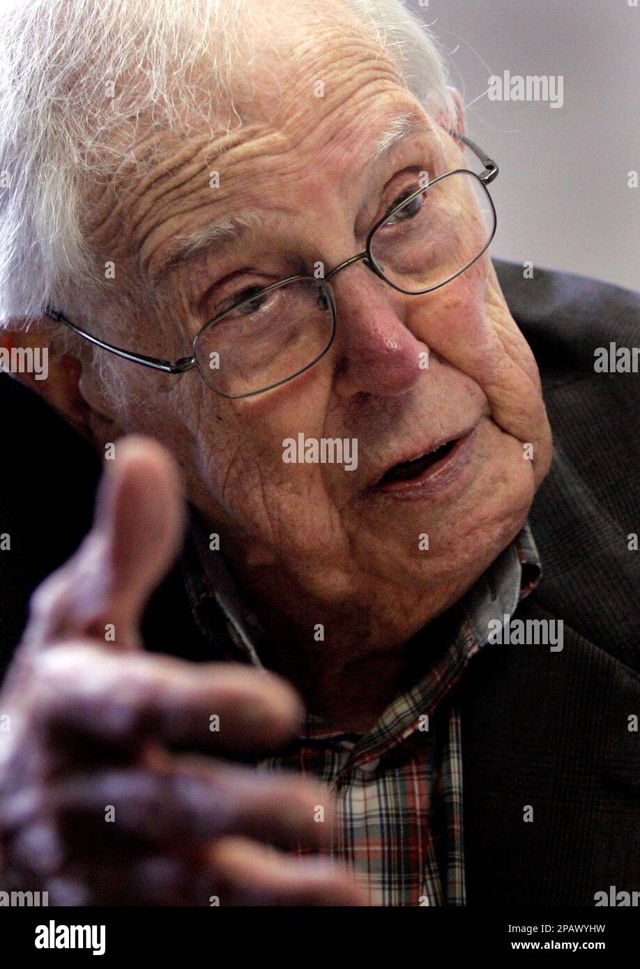 Former United Auto Workers president Douglas Fraser is interviewed in ...