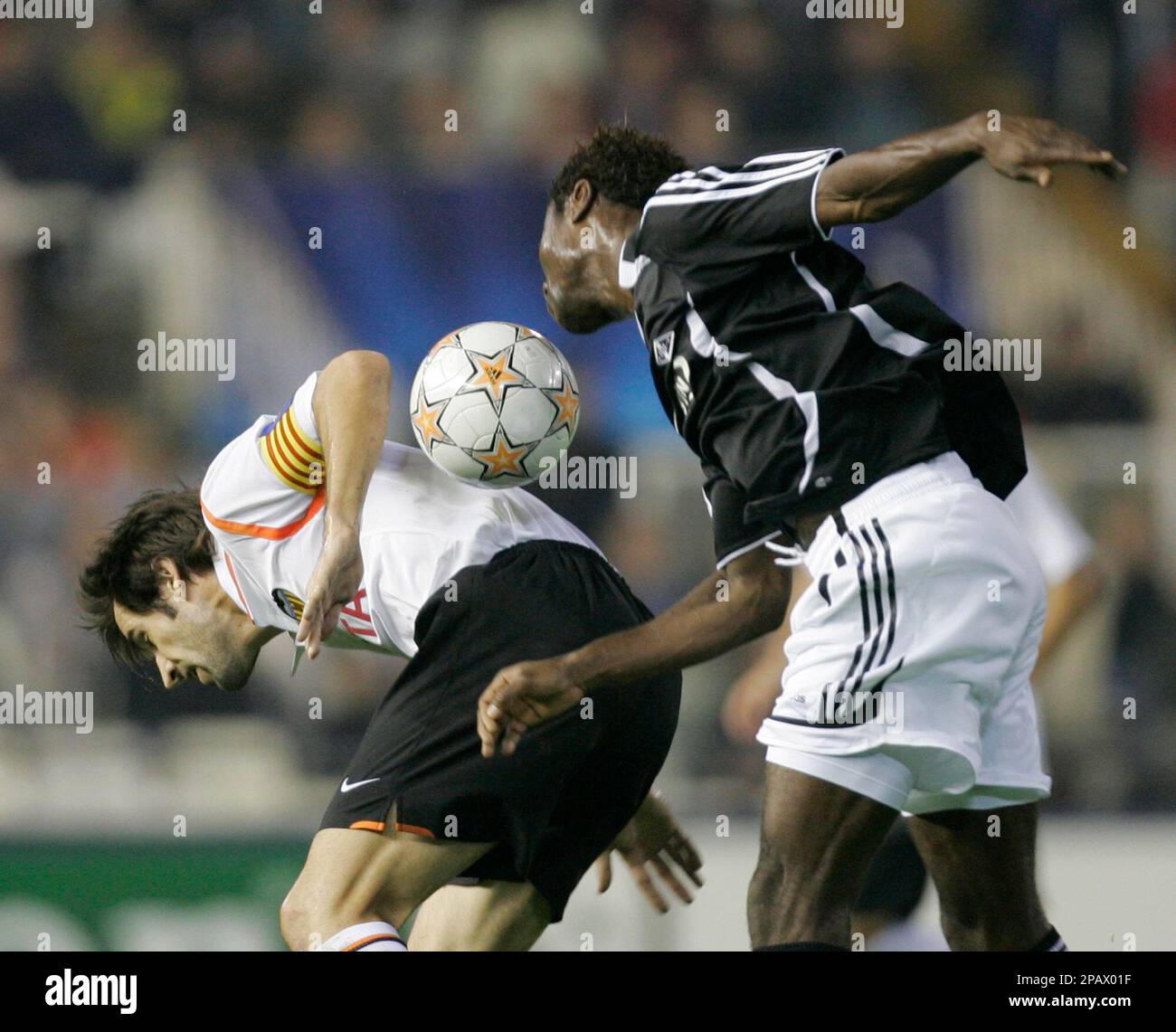 Valencia's Captain David Albelda, left, and Rosenborg's Alexander ...