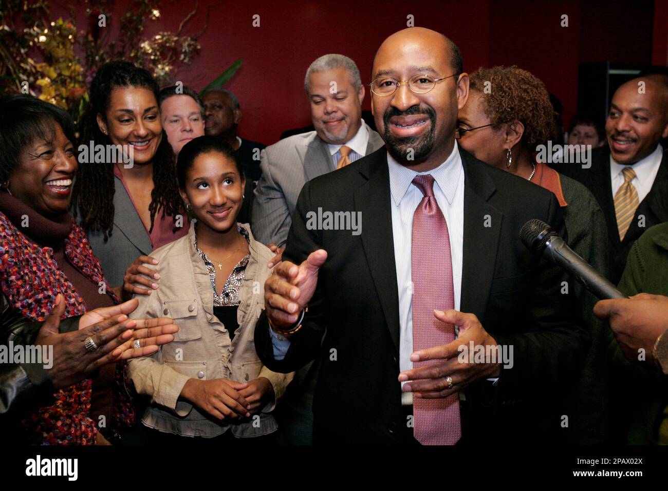 Democratic Philadelphia mayoral candidate Michael Nutter makes remarks ...