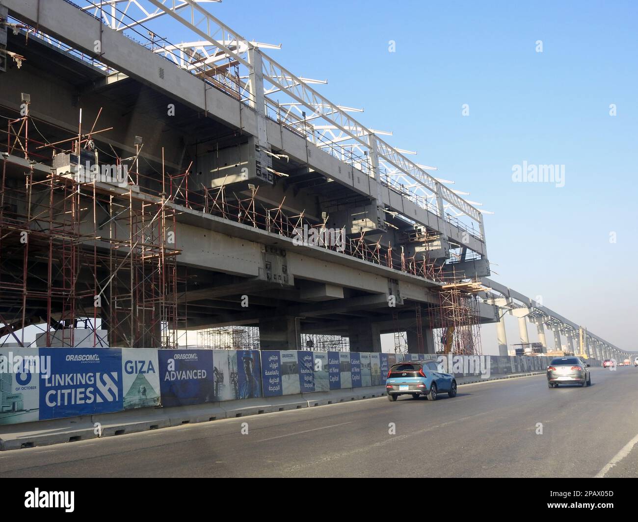 Cairo, Egypt, March 11 2023: Cairo monorail site that is under ...
