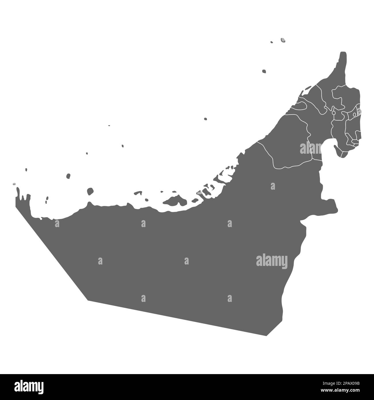 United arab emirates map icon, geography blank concept, isolated ...
