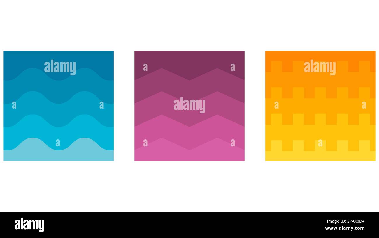 Set of Wave abstract background, curve layout cover, art graphic ...