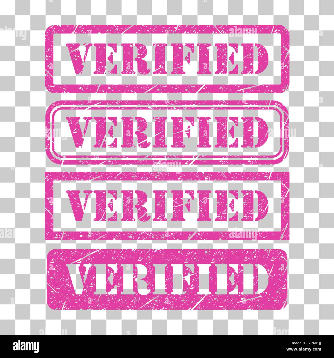 Set of Verified stamp symbol, label sticker sign button, text banner ...