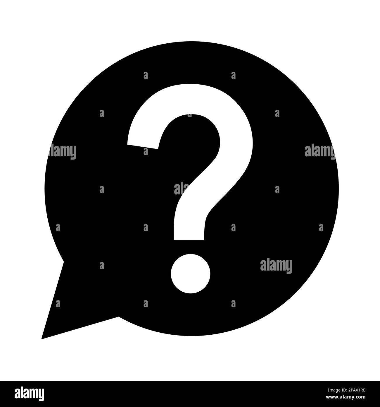 Question icon mark, help or ask bubble graphic symbol, web faq vector ...