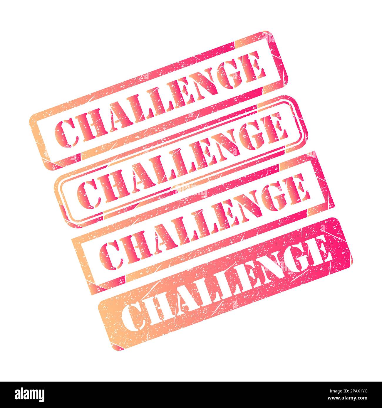 Set of Challenge stamp symbol, label sticker sign button, text banner ...