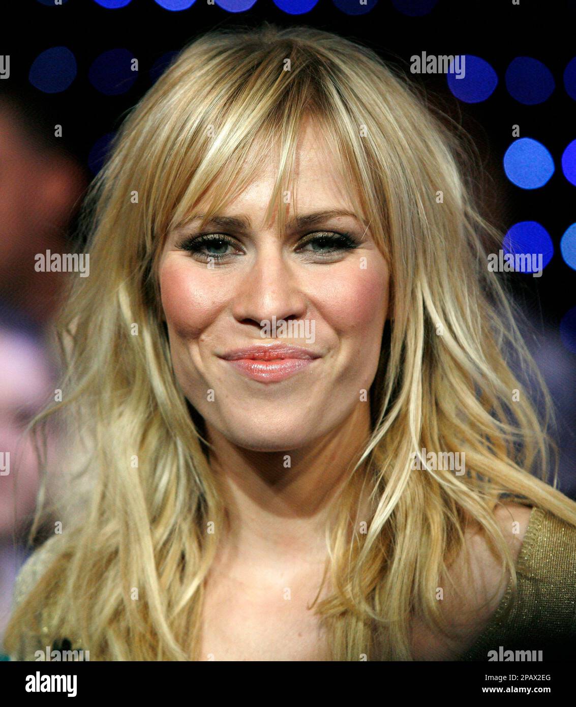 Singer Natasha Bedingfield appears on stage during MTV's "Total Request ...