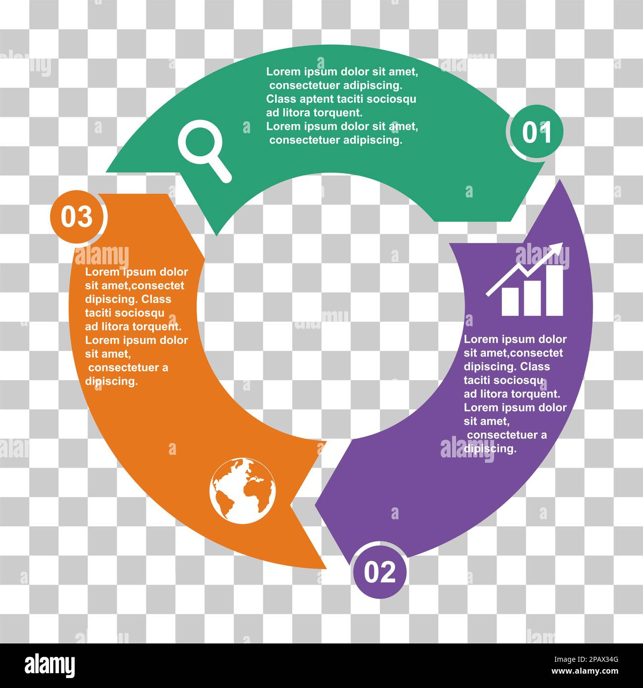Chart infographic business template icon, pie circle diagram ...