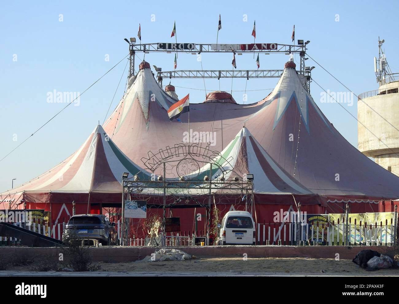 Cairo, Egypt, March 11 2023: Mundial circo Italiano, The Italian circus ...