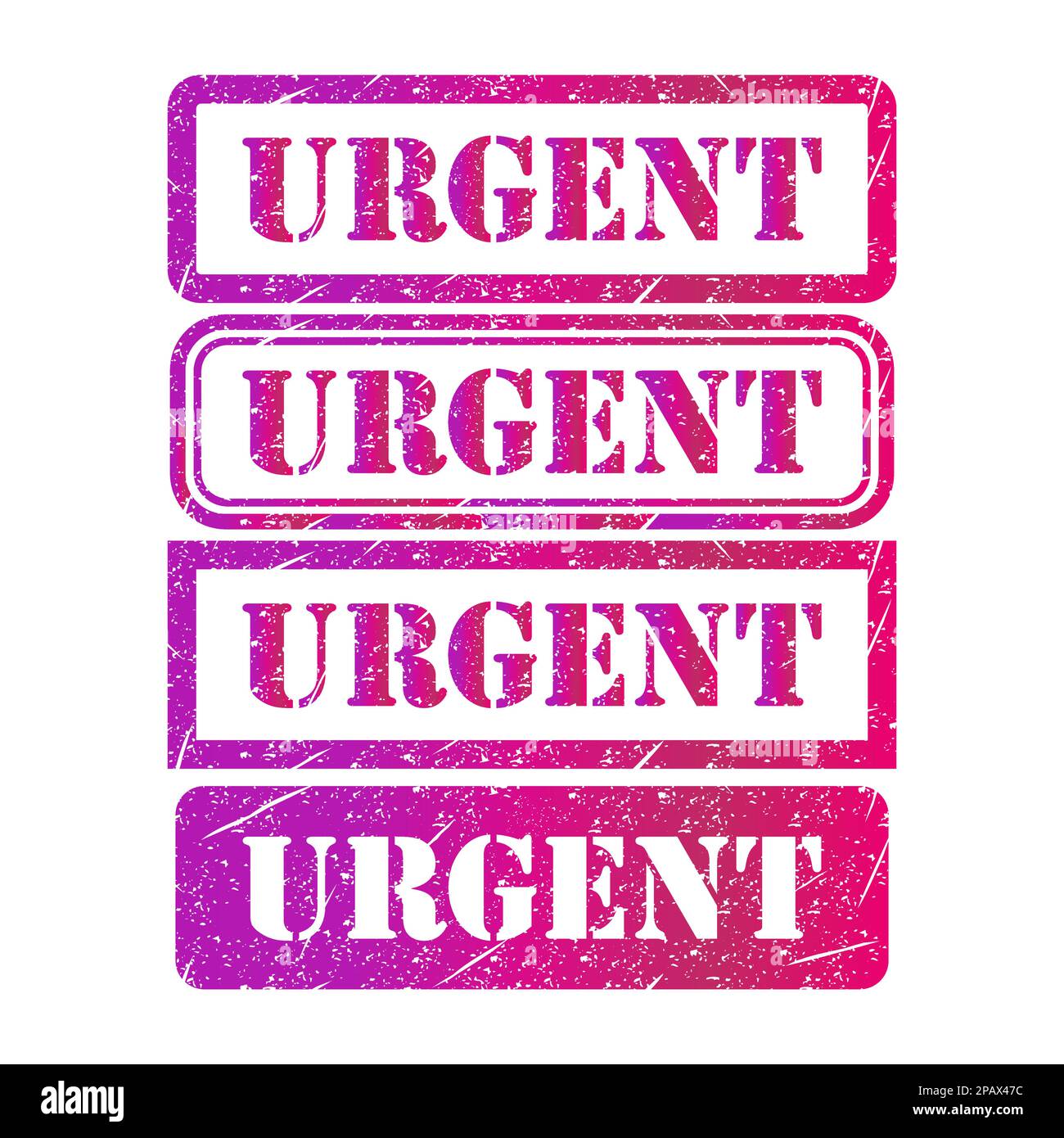 Set of Urgent stamp symbol, label sticker sign button, text banner ...