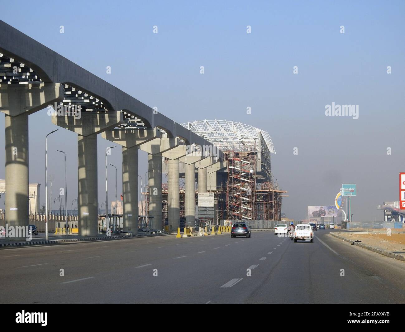 Cairo, Egypt, March 11 2023: Cairo monorail site that is under ...