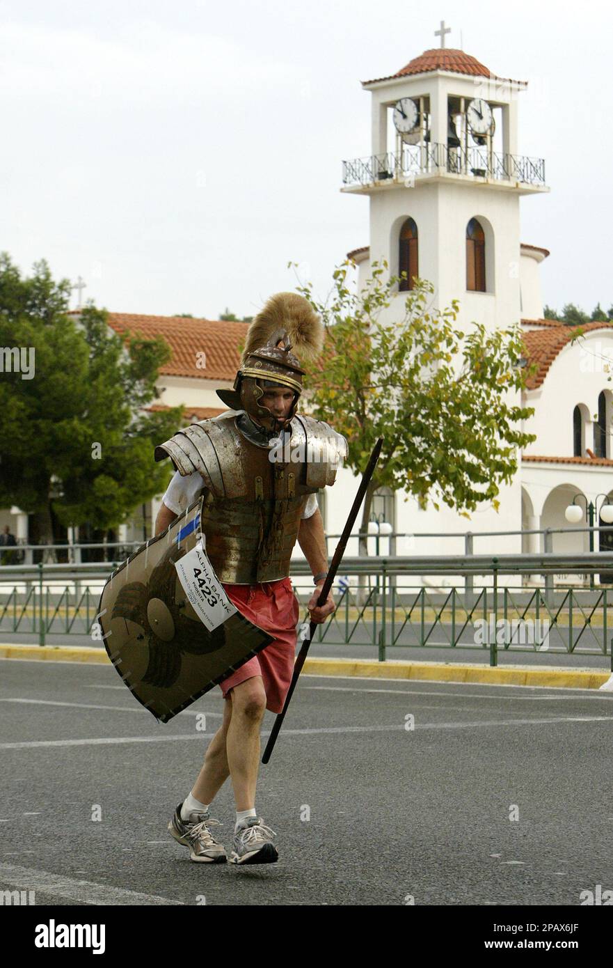 An unidentified athlete from the U.S. dressed as a ancient Greek ...