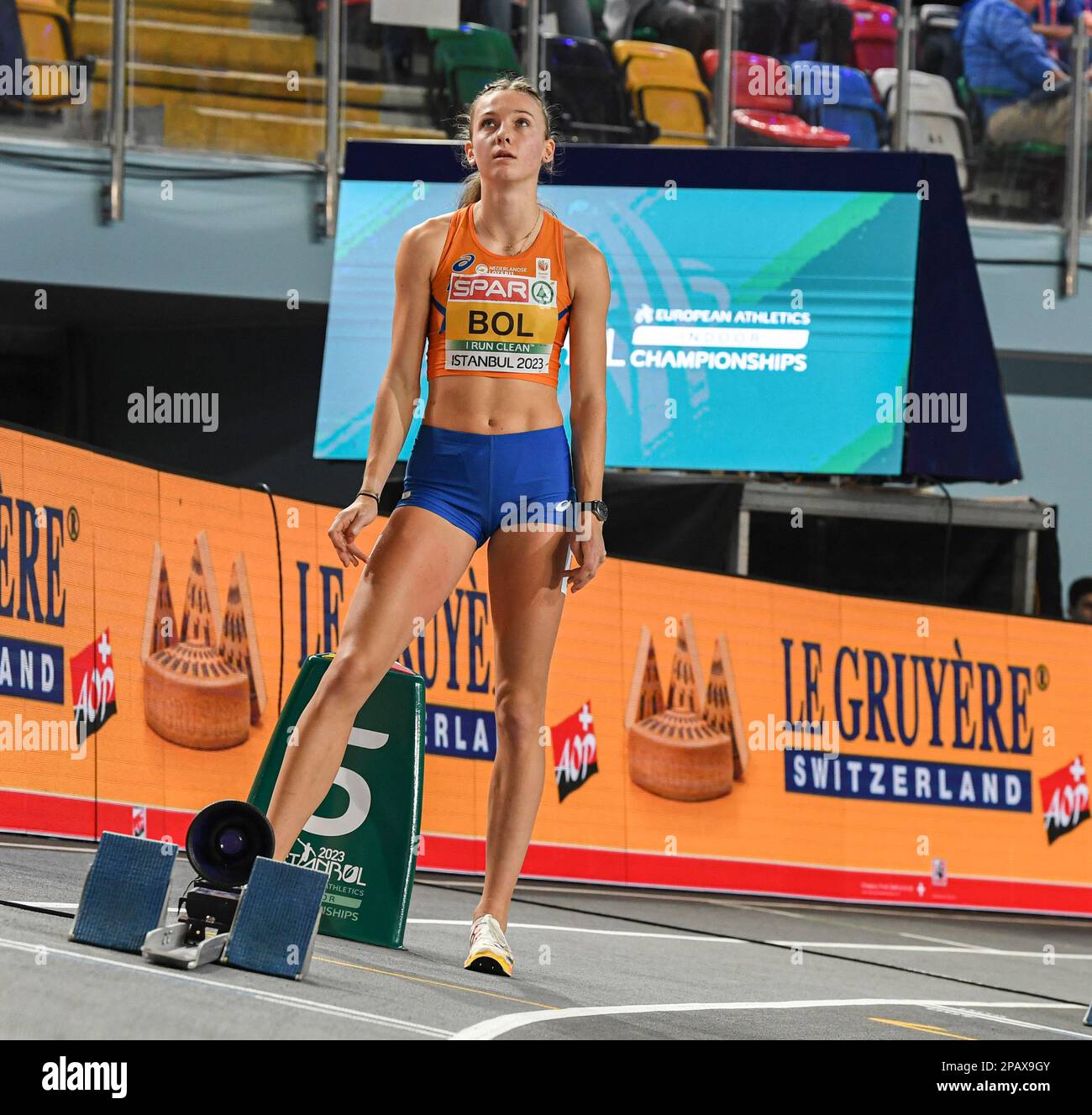 Femke Bol of the Netherlands competing in the women’s 400m semi-final ...