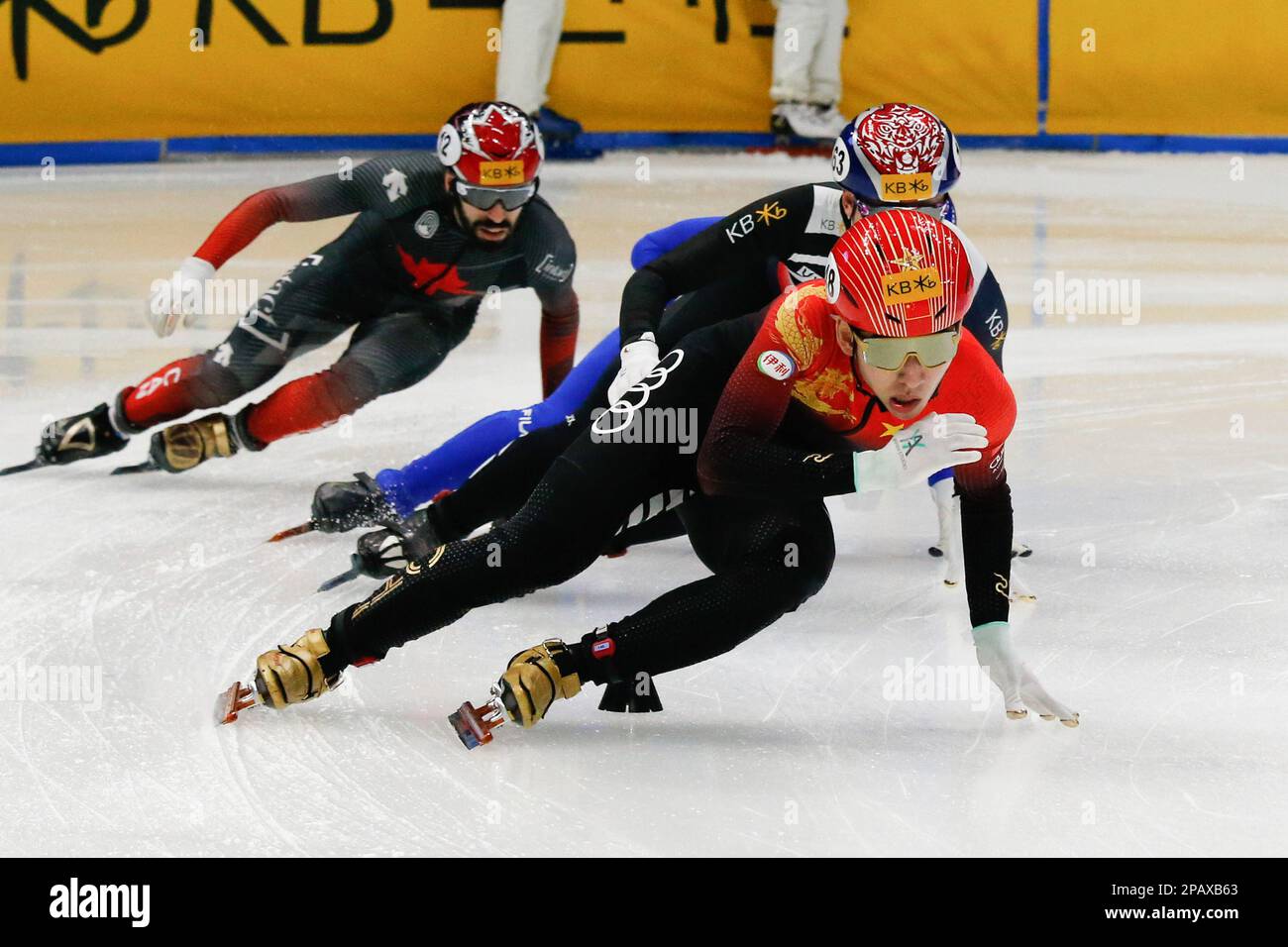 Seoul, South Korea. 12th Mar, 2023. Lin Xiaojun (front) of China ...