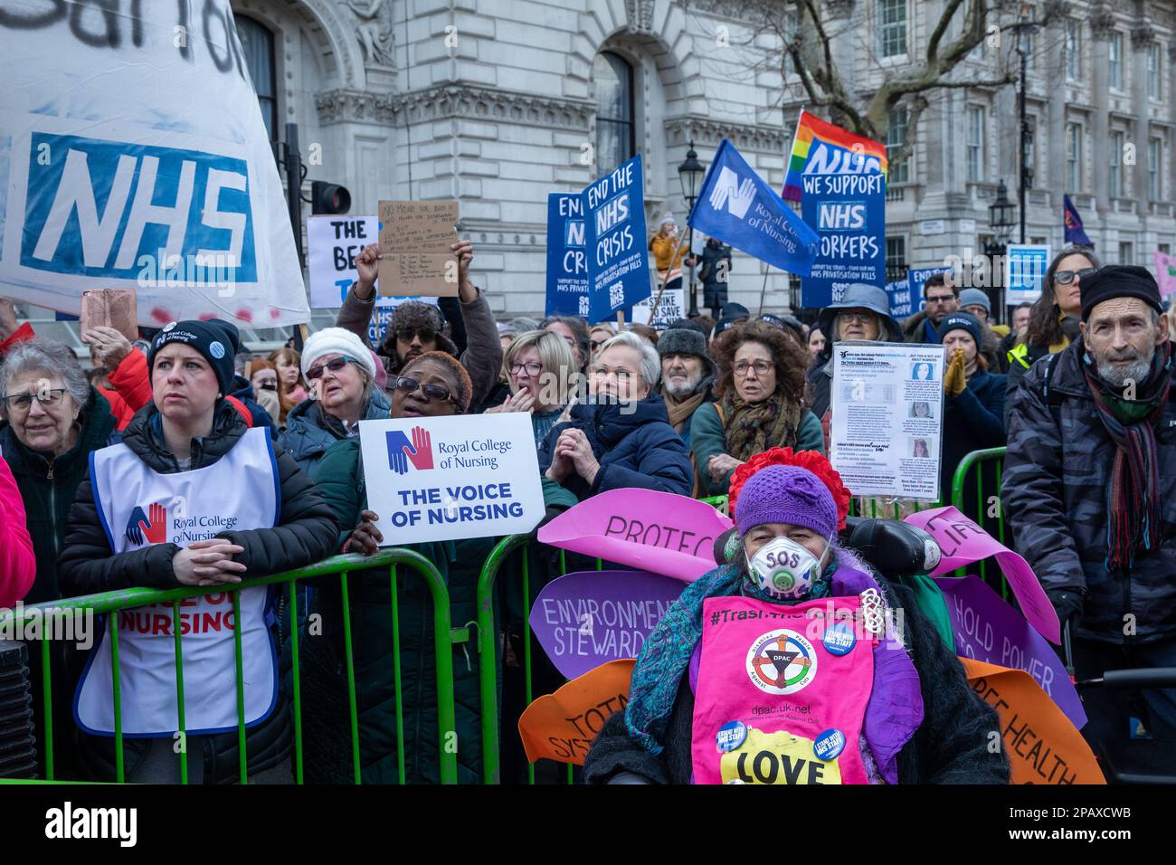 London, UK. 11th March, 2023. Campaigners against the privatisation of ...