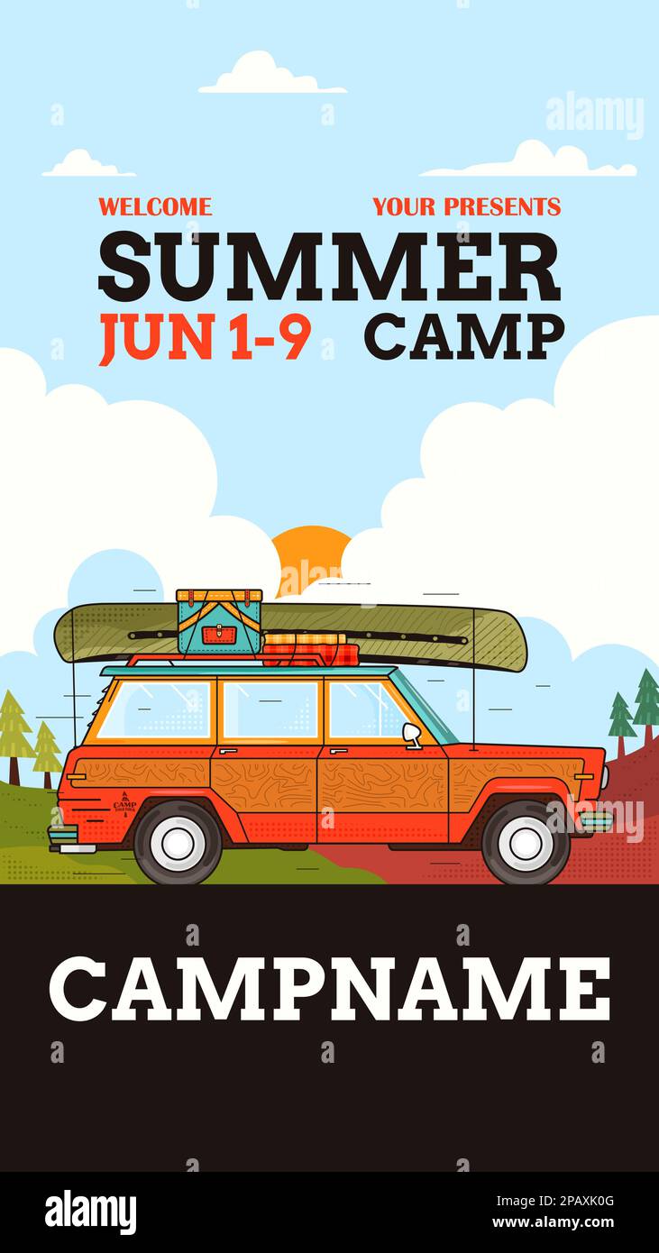 Vintage camper poster advertising hi-res stock photography and images ...