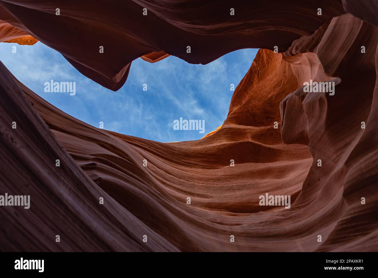 A picture of the rock formations of the Lower Antelope Canyon Stock ...
