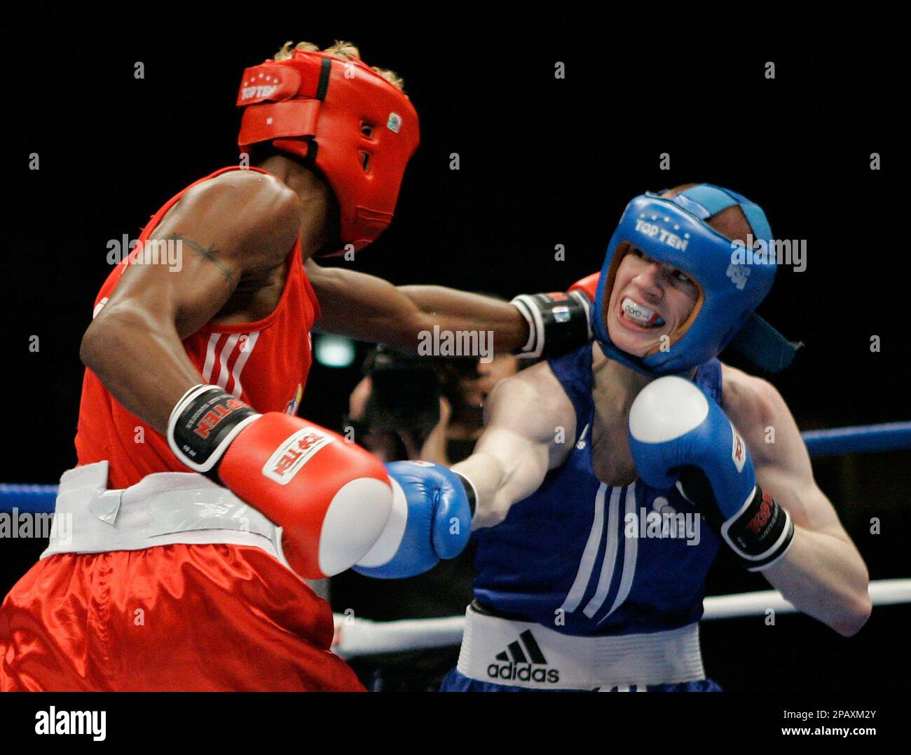Joseph Murray, of England, battles Louis Richard Bruno Julie, of ...