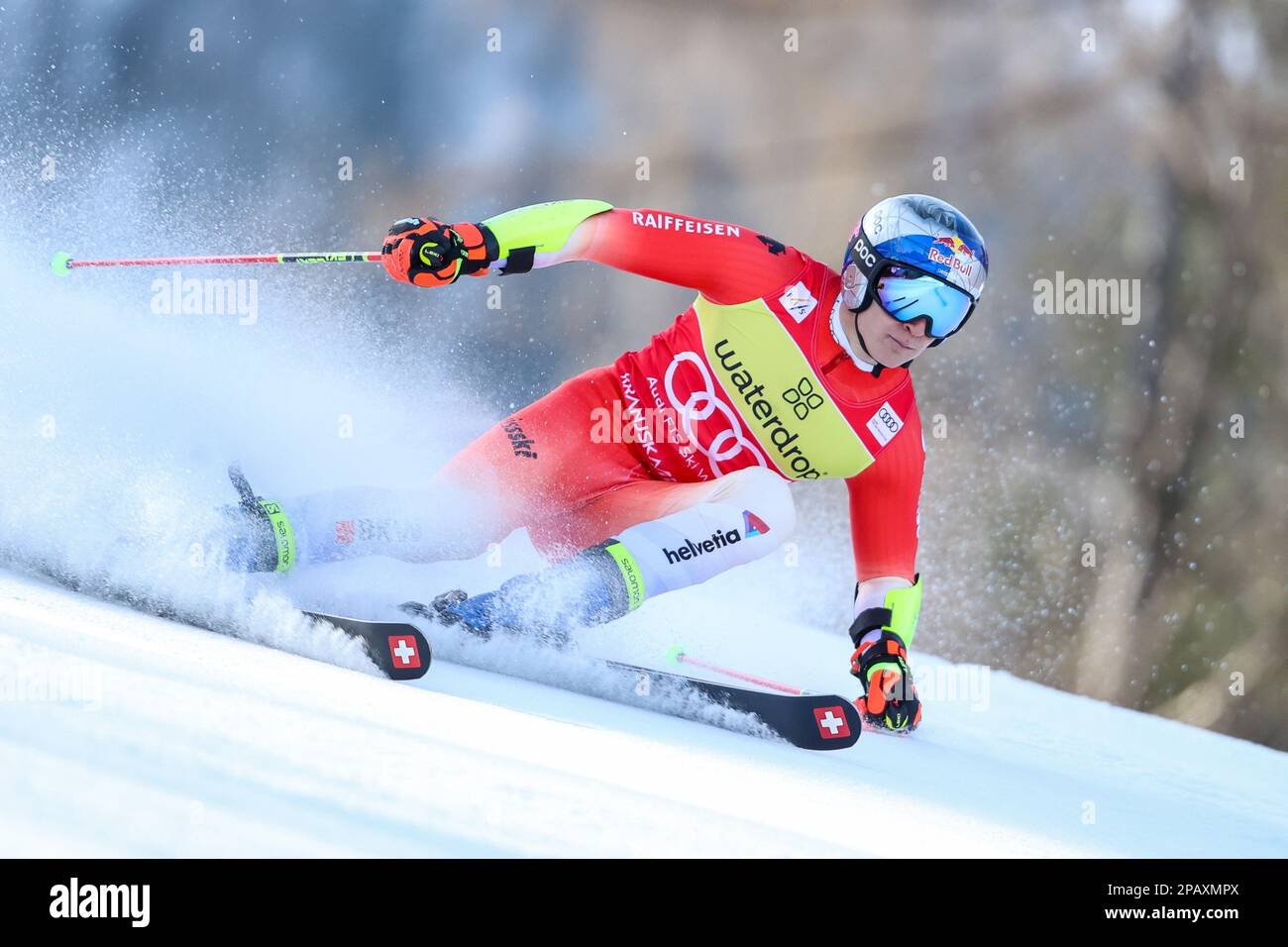 Kranjska Gora, Slovenia. 12th Mar, 2023. ODERMATT Marco (SUI) during 2023 Audi FIS Ski World Cup ...