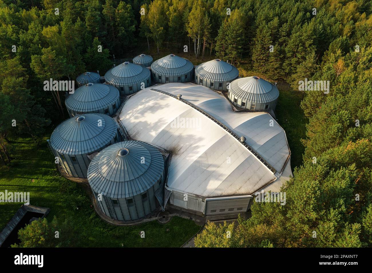 buildings connected by a web of Alvernia Studios film studio near ...
