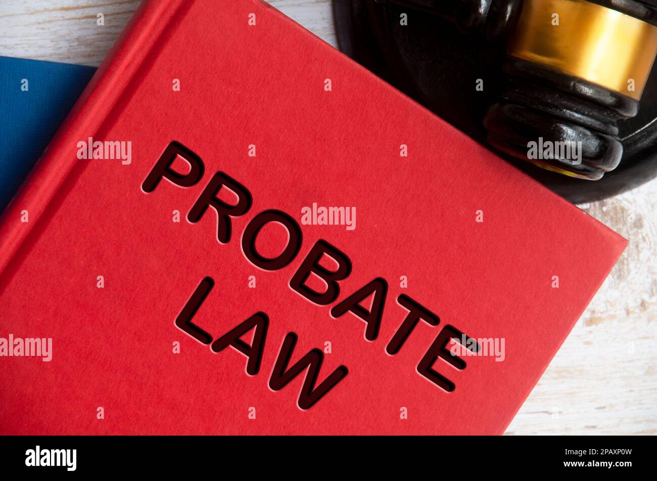 Probate law book with gavel on white background. Probate law concept ...