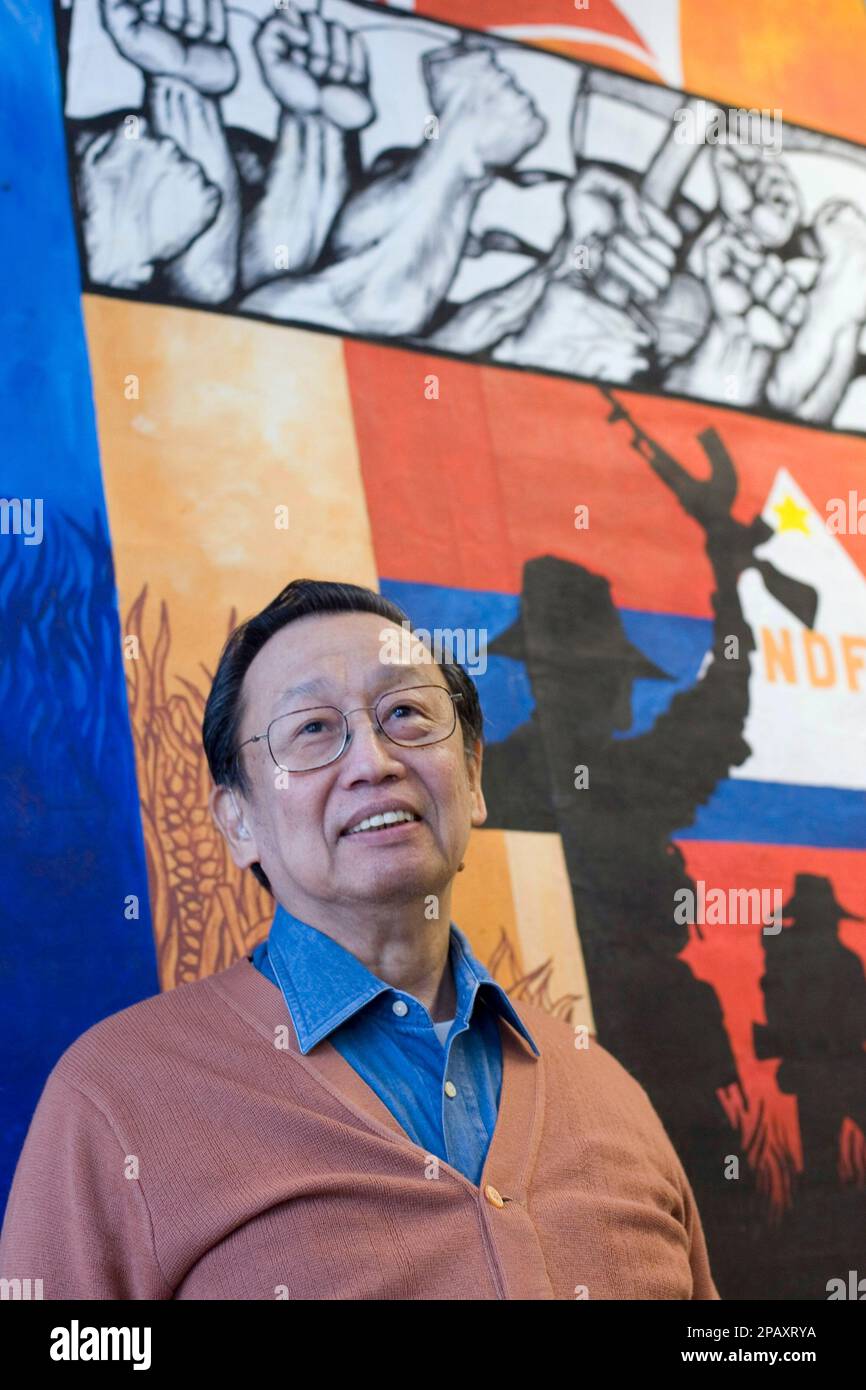 The exiled former leader of Philippines communist rebels Jose Maria ...