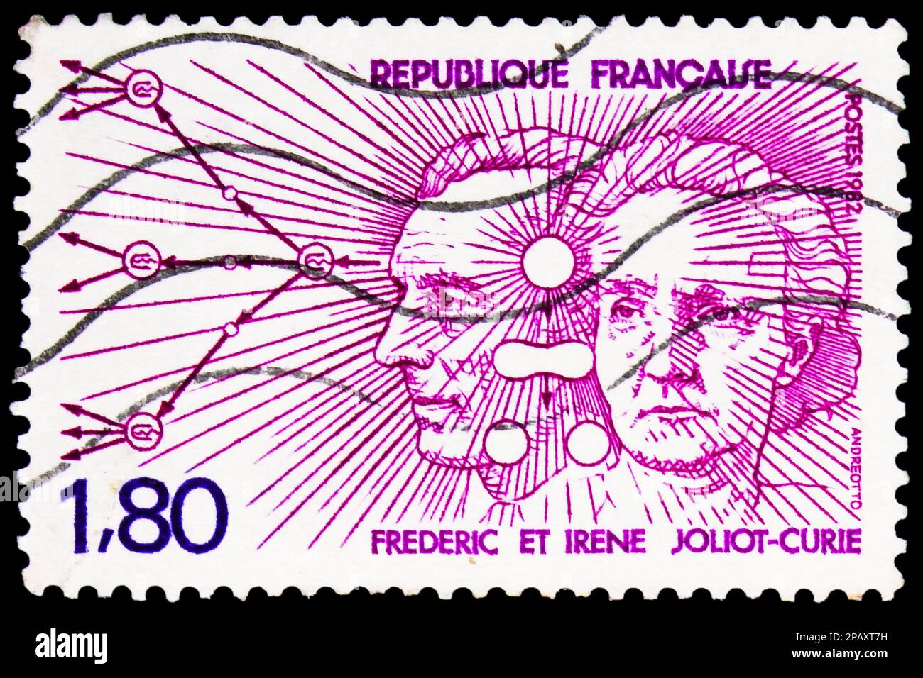 MOSCOW, RUSSIA - FEBRUARY 15, 2023: Postage stamp printed in France ...