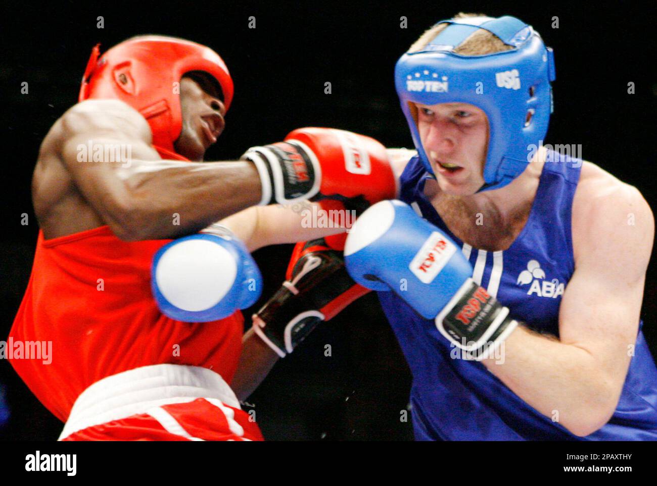 Tony Jeffries, right, of England, and Christopher Downs, of the USA ...