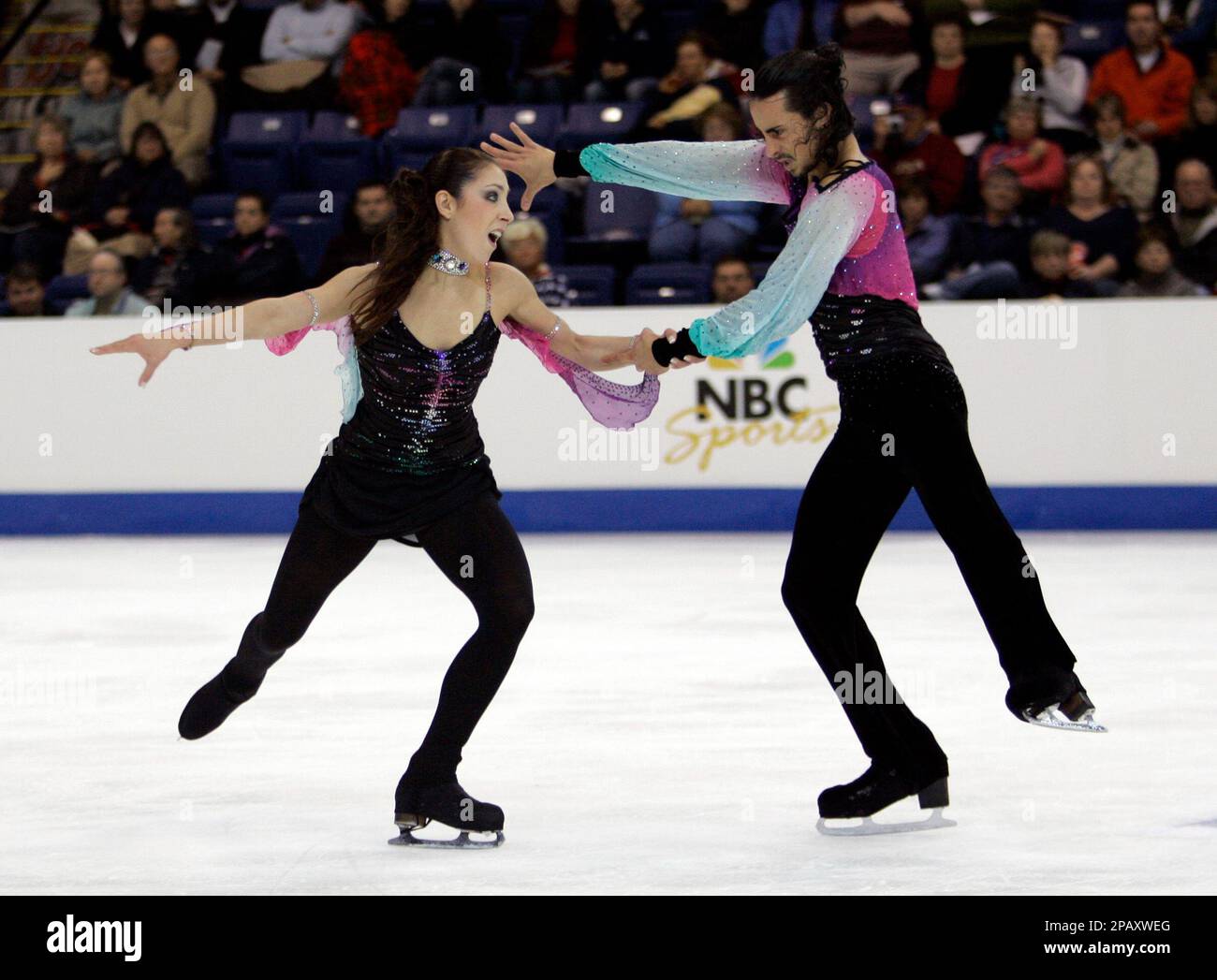 Federica Faiella, left, and her partner Massimo Scali, both of Italy ...