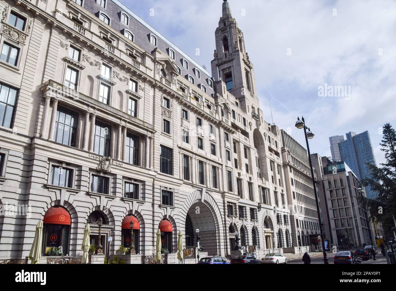 London, UK. 12th March 2023. Exterior view of Alphabeta Building in ...