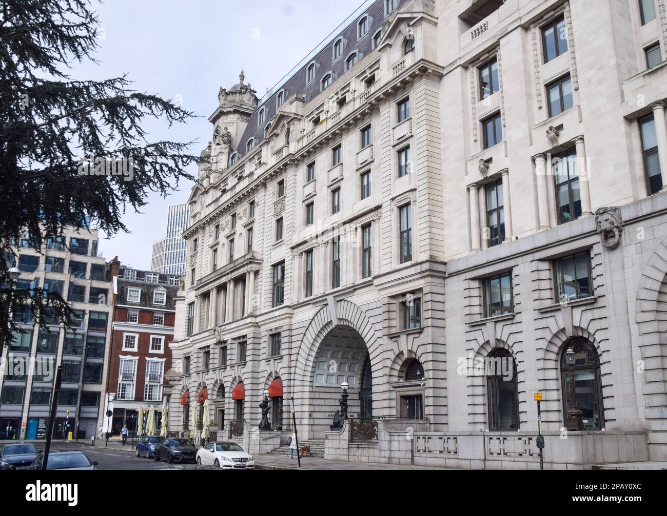 London, UK. 12th March 2023. Exterior view of Alphabeta Building in ...